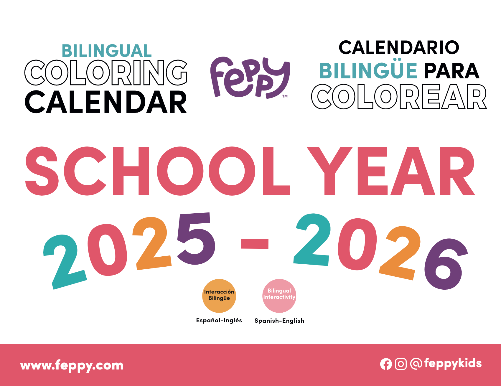 (PDF) 2025-2026 Bilingual English Spanish Coloring Calendar for Kids - - Feppy