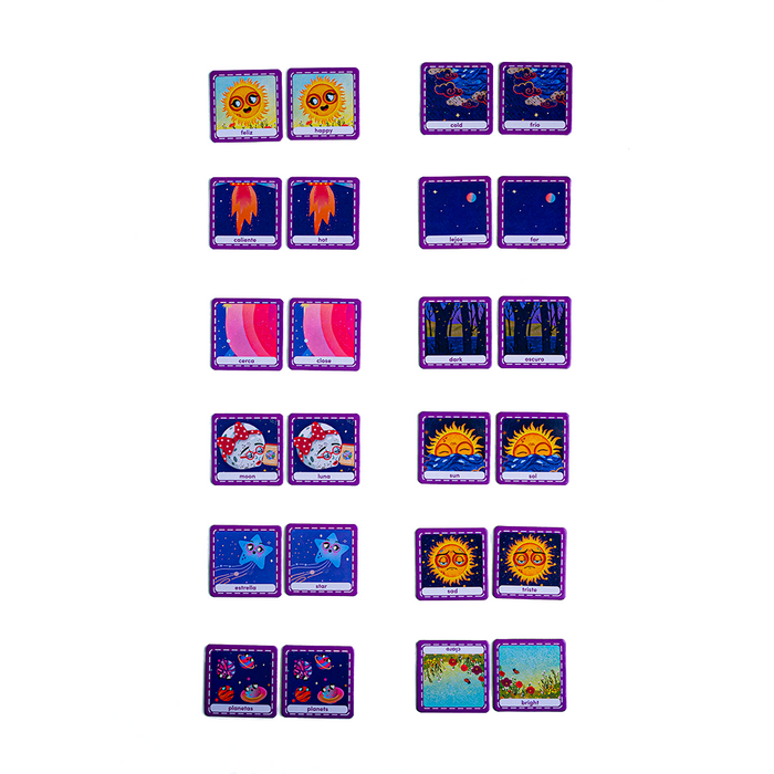 Bilingual Memory Match Game to Learn Spanish and English Vocabulary - Feppy